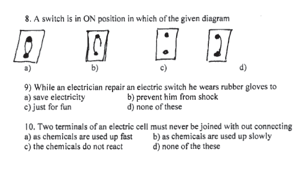 Cbse Class 6 Science Electricity And Circuit Mcqs Set C Multiple